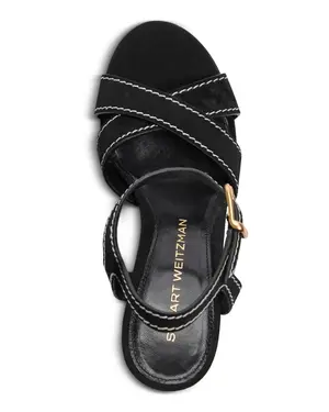 STUART WEITZMAN Dayna Saddle Platform Sandals - Black