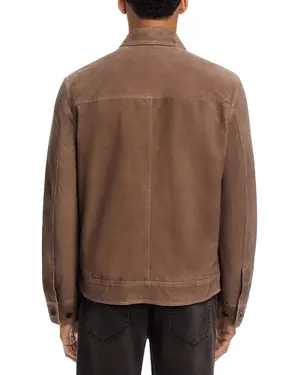 Rag & Bone Suede Trucker Jacket - Light Brown