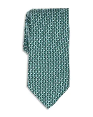 Thomas Pink Classic Geometric Print Neck Tie - Green