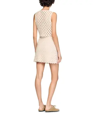Sandro Beaded Crochet Cardigan