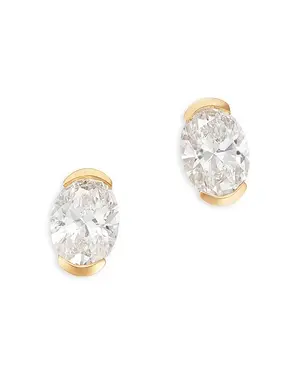 Bloomingdale'S Certified Lab Grown Diamond Solitaire Stud Earrings In 14k Yellow 2.0 Tcw - Gold