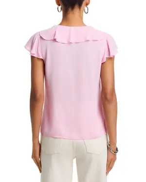 Generation Love Ruffled V-neck Blouse