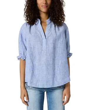 Gerard Darel Cezia Linen Striped Top