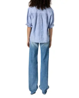 Gerard Darel Cezia Linen Striped Top