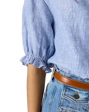 Gerard Darel Cezia Linen Striped Top