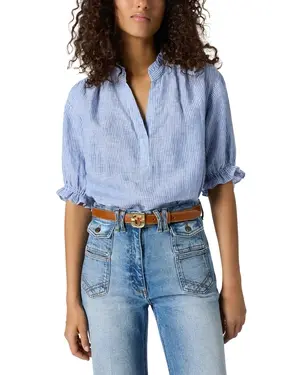 Gerard Darel Cezia Linen Striped Top