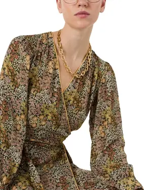 Gerard Darel Floral Print Wrap Dress