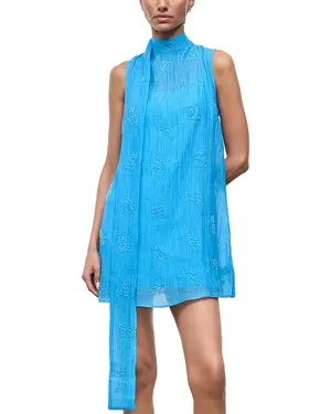 Staud Albee Mini Dress - Pacific