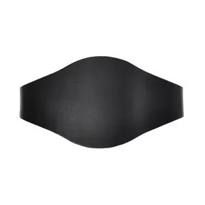 HAUTE CUIR Celess Wide Leather Belt - Black