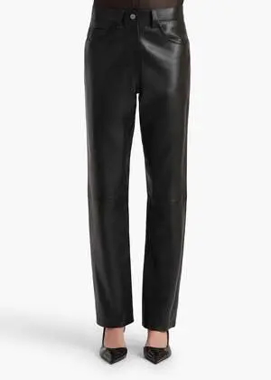 Khaite Callum Leather Pants - Black