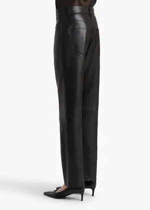 Khaite Callum Leather Pants - Black