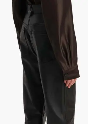 Khaite Callum Leather Pants - Black