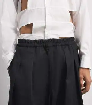 MAISON MARGIELA Drop-rise Wide-leg Trousers - Black