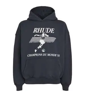 Rhude Set Piece Printed Hoodie - Black