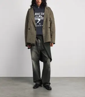 Rhude Set Piece Printed Hoodie - Black