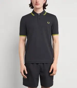 Fred Perry Piqué Logo Tennis Polo Shirt - Grey