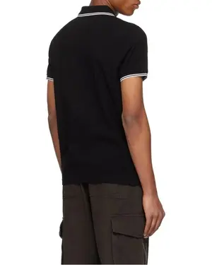 Moncler Short Sleeve Polo Shirt With Logo Embellishment