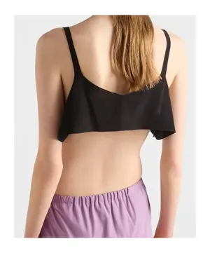 Prada Crepe De Chine Sleeveless Top