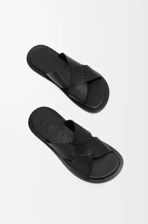 Loewe Cross Design Slip-on Sandals