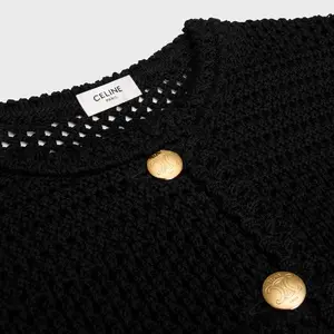 Celine Cotton Crochet Cardigan Jacket