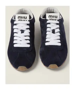 Miu Miu Suede Sneakers - Navy Blue