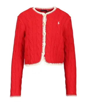 Polo Ralph Lauren Cable Knit Cropped Cardigan
