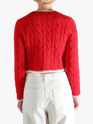 Polo Ralph Lauren Cable Knit Cropped Cardigan
