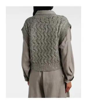 Brunello Cucinelli Sequined V-neck Sweater Vest