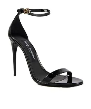 Dolce & Gabbana Patent Leather Sandals - Black