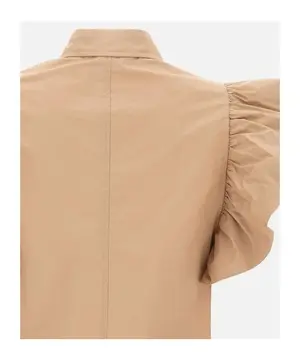 KAOS Ruffled Shirt With Lapel And Button Placket