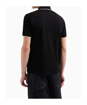 Emporio Armani Logo Embroidered Polo Shirt