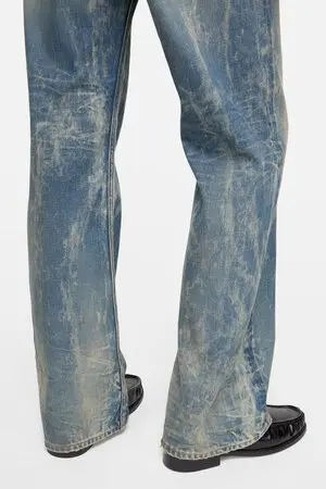 Acne Studios Regular Fit Jeans In Distressed Denim