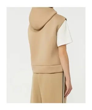 Max Mara Quilted Hooded Gilet - Beige