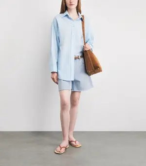 Paige Archie Long Denim Shorts