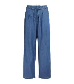 Paige Ingrid Wide-leg Jeans With Drawstring Waist