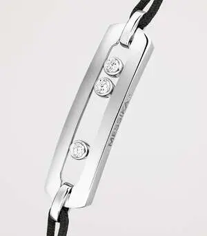 Messika Move Classique Diamond And White Gold Cord Bracelet