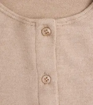 LESET Lauren Cropped Cardigan - Brown