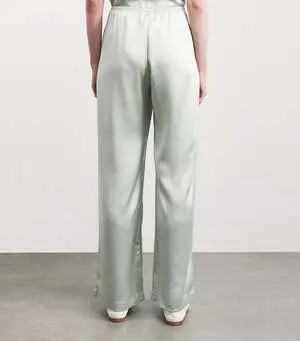 LESET Satin Barb Bias Trousers - Green