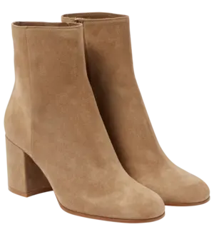 GIANVITO ROSSI Suede Ankle Boots - Beige