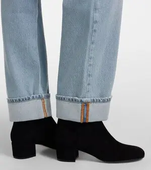 GIANVITO ROSSI Suede Ankle Boots - Black
