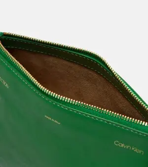 Calvin Klein Essential Case Mini Leather Clutch - Green
