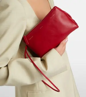 Calvin Klein Leather Clutch - Red