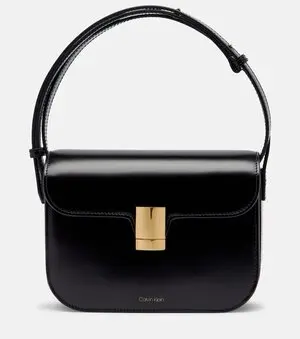 Calvin Klein Small Leather Shoulder Bag - Black