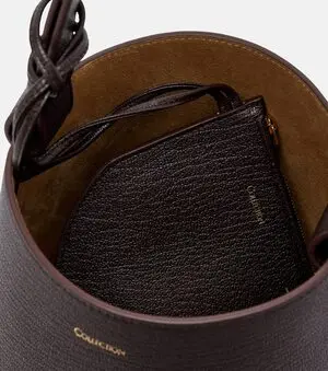 Calvin Klein Orbita Small Leather Bucket Bag