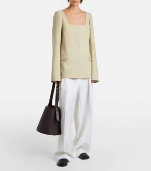 Calvin Klein Orbita Small Leather Bucket Bag