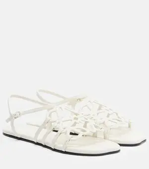Loewe Petal Anagram Sandals - White