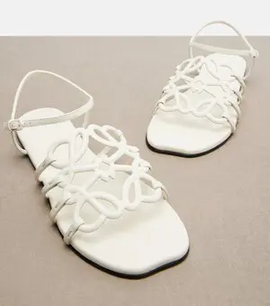 Loewe Petal Anagram Sandals - White