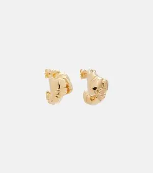 Bottega Veneta 18kt -plated Sterling Silver Hoop Earrings - Gold