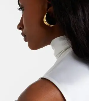 Bottega Veneta Medium Plated Sterling Silver Earrings - Gold