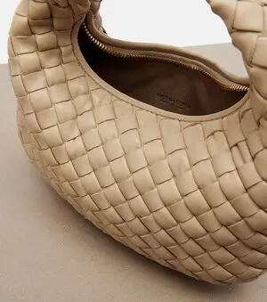 Bottega Veneta Baby Veneta Intrecciato Leather Top-handle Bag - Beige